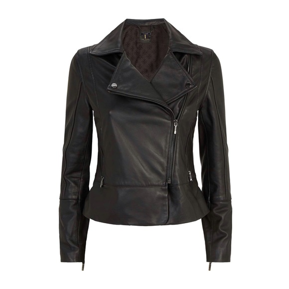 Ted Baker | Jackets & Coats | Ted Baker Real Leather Jacket Black ...